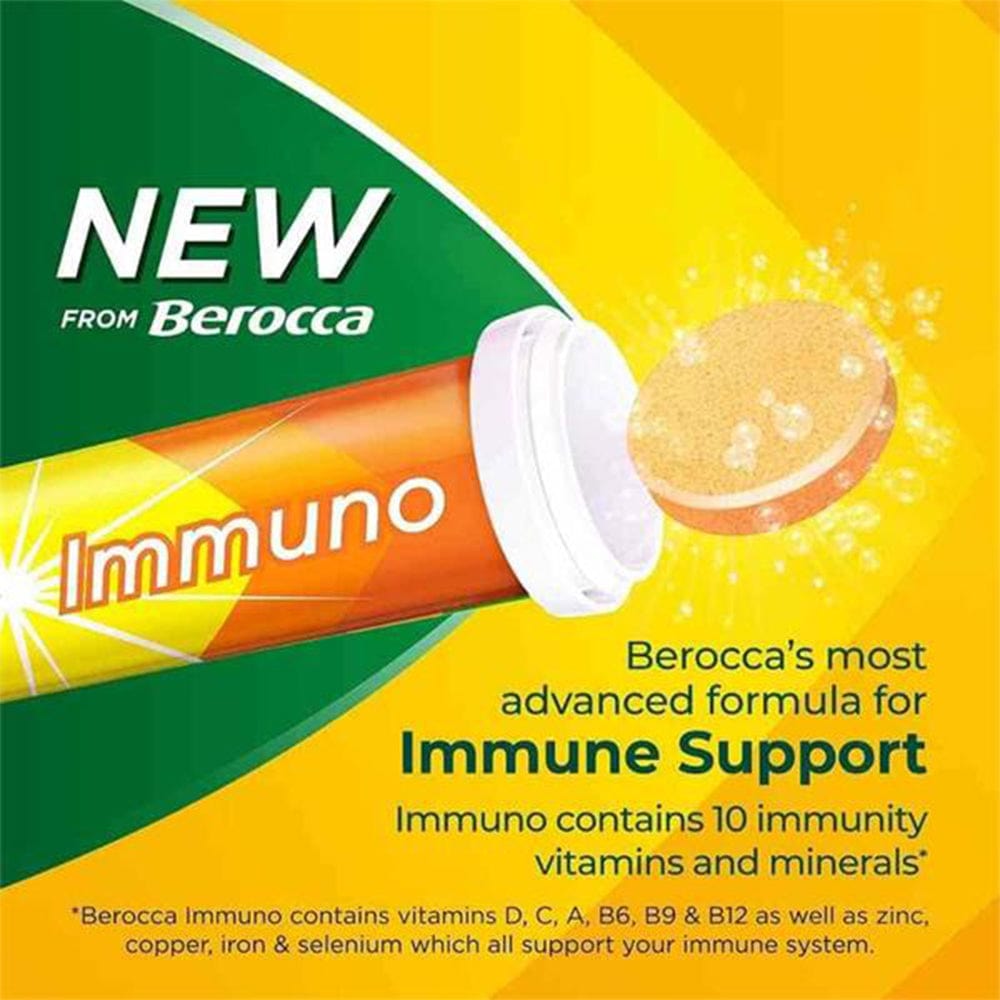 Berocca Immuno Effervescent Tablets Orange Flavour | Meaghers Pharmacy