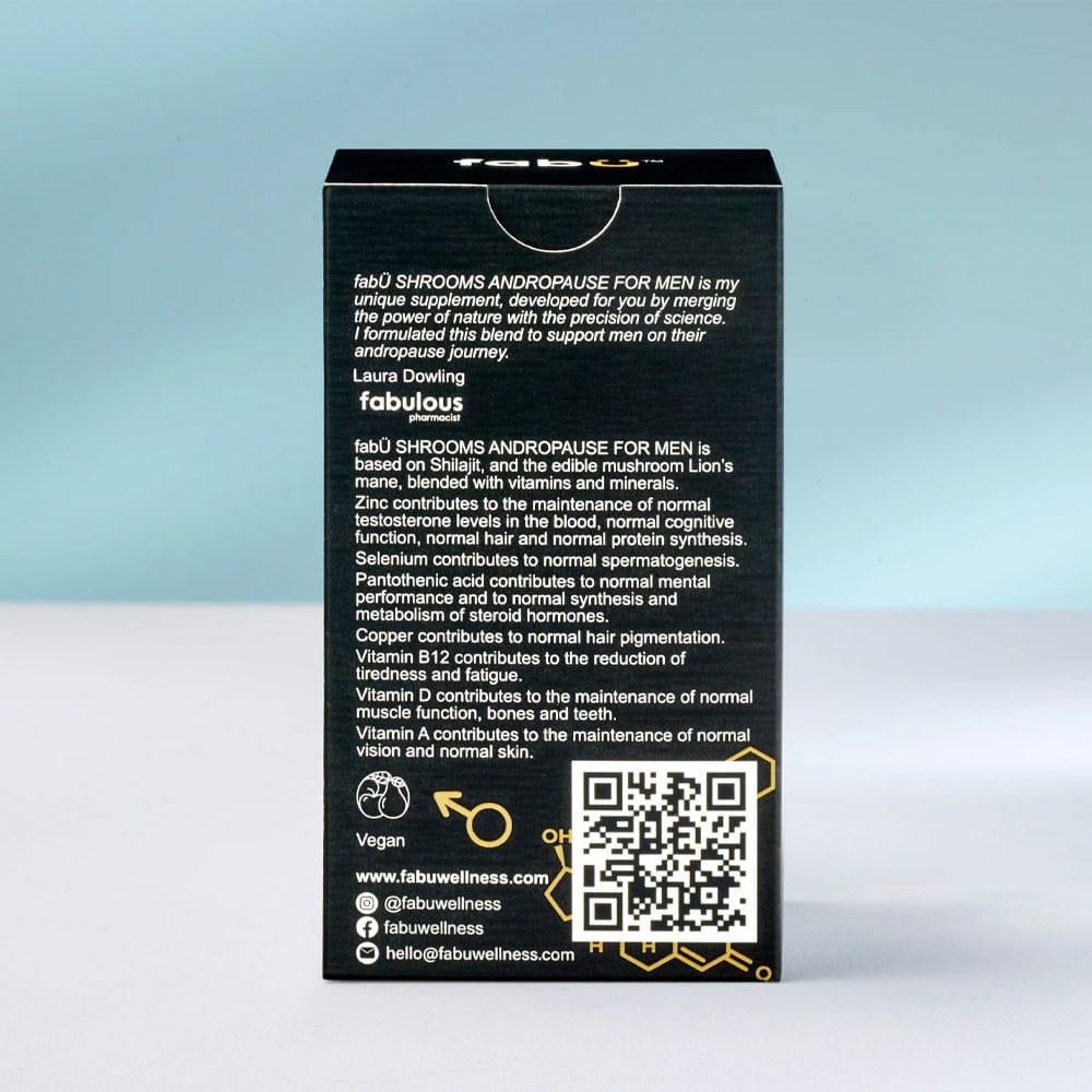 fabÜ SHROOMS ANDROPAUSE FOR MEN | Meaghers Pharmacy