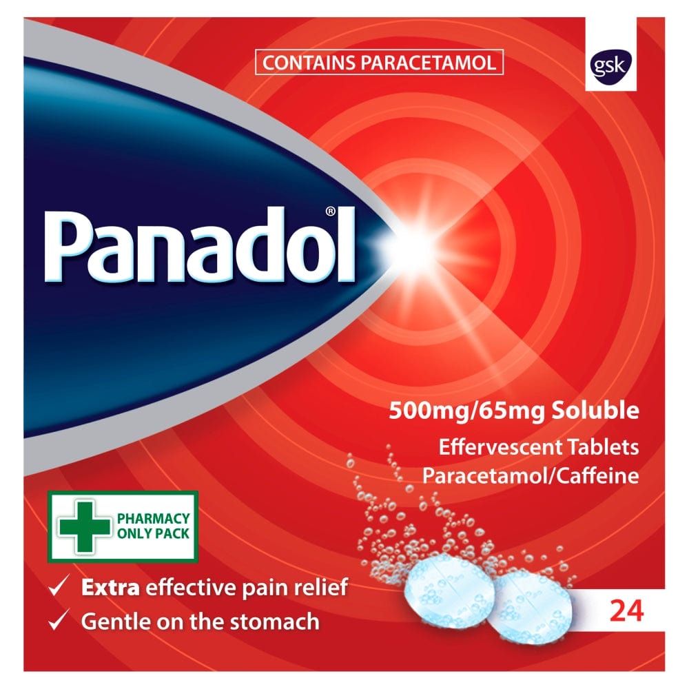 Panadol Extra Soluble Effervescent Tablets 24's - Meaghers Pharmacy Ireland
