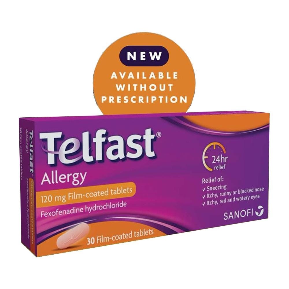 Telfast Allergy 120mg 30 Tablets | Meaghers Pharmacy