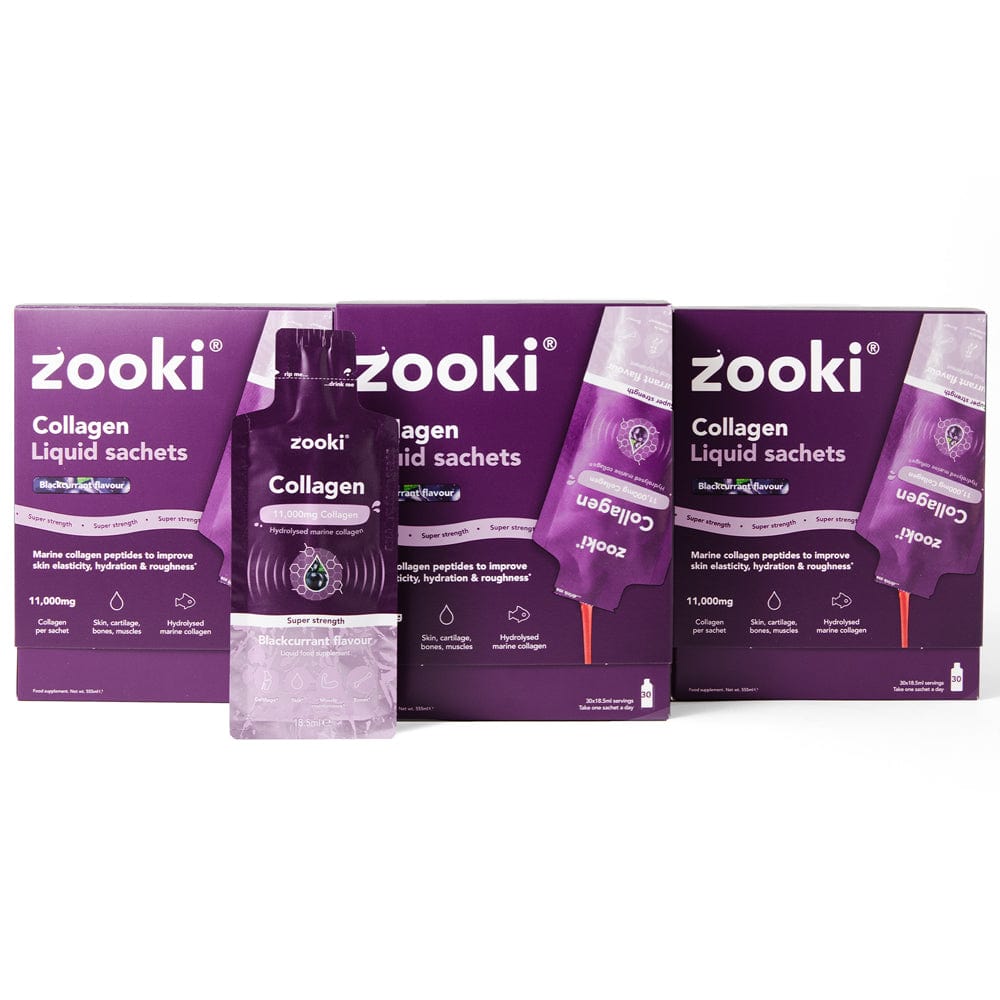 Zooki Collagen Super Strength Blackcurrant Trio Bundle 90 Sachets ...